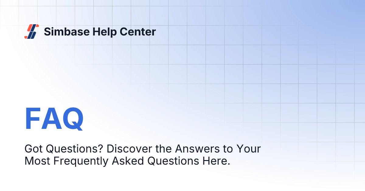 FAQ | Simbase Help Center